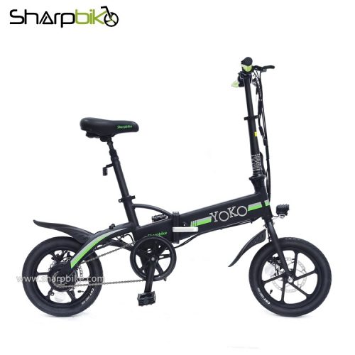 SHARPBIKE 14 INCH TIRE HIDDEN BATTERY FOLDING ELECTRIC BIKE YOKO 14 ...